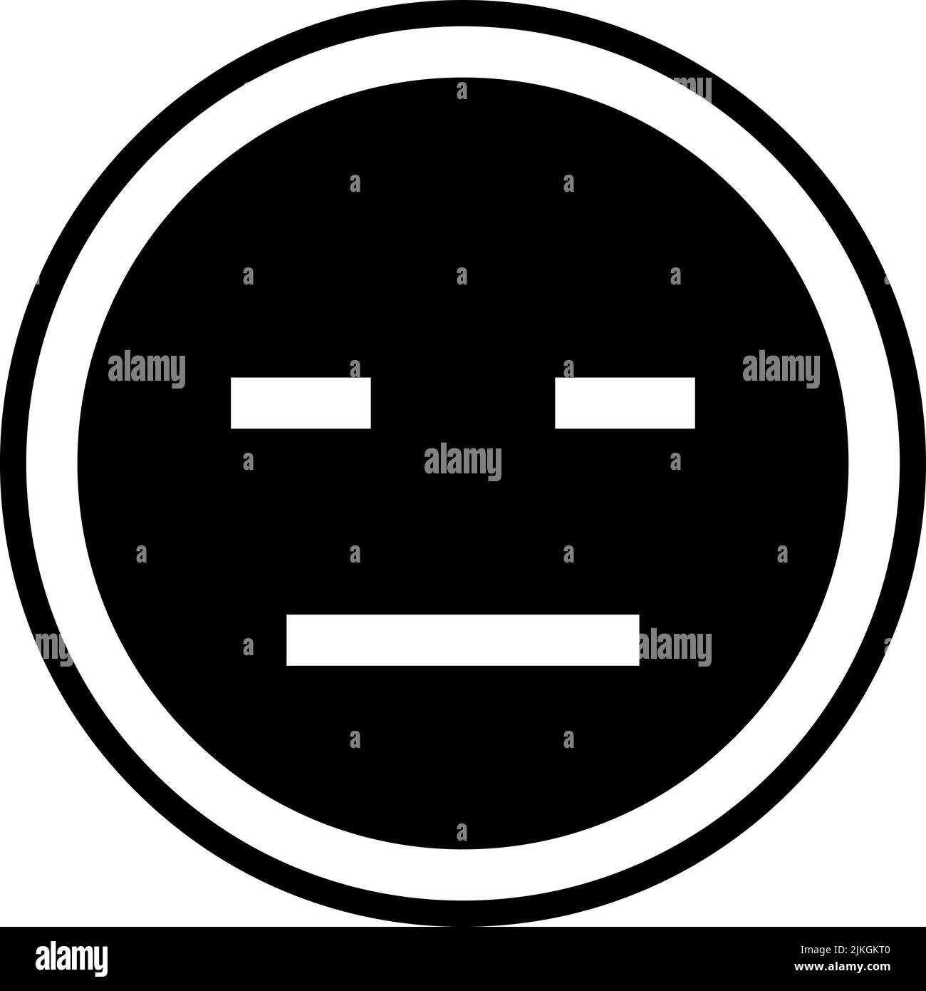 expressionless icon black vector illustration Stock Vector Image & Art ...