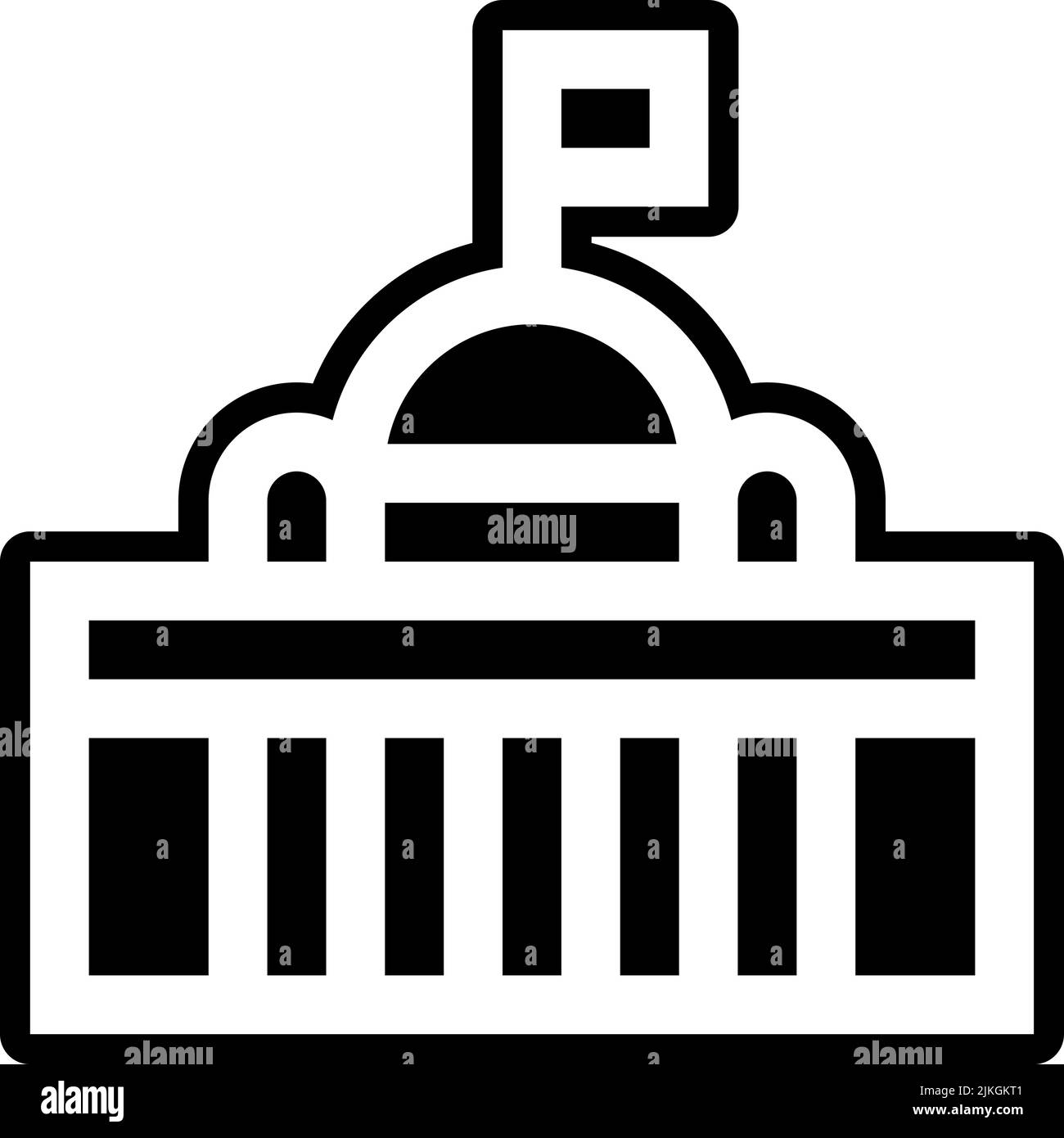 rashtrapati bhavan icon black vector illustration Stock Vector Image ...