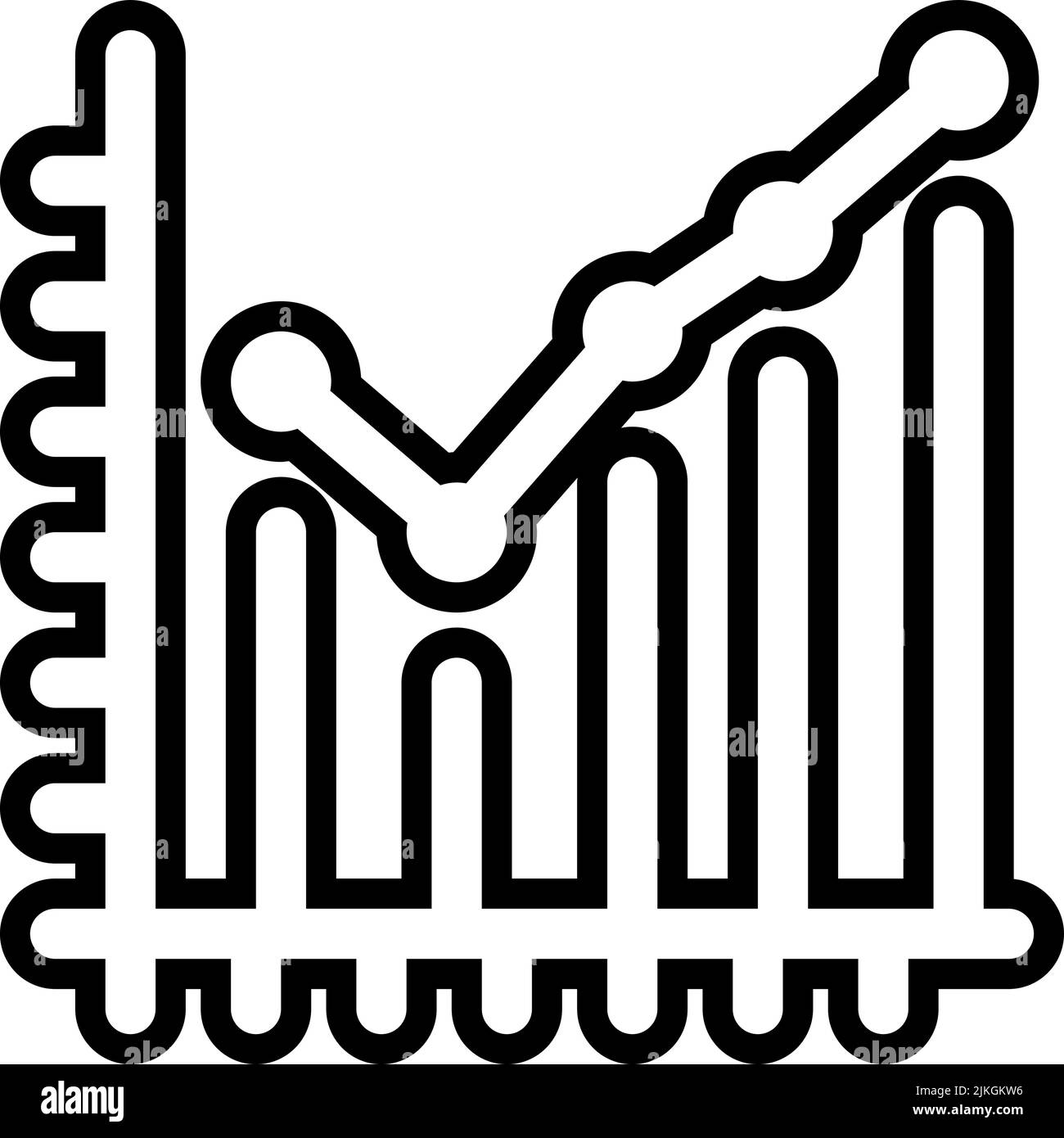 graph icon black vector illustration Stock Vector Image & Art - Alamy