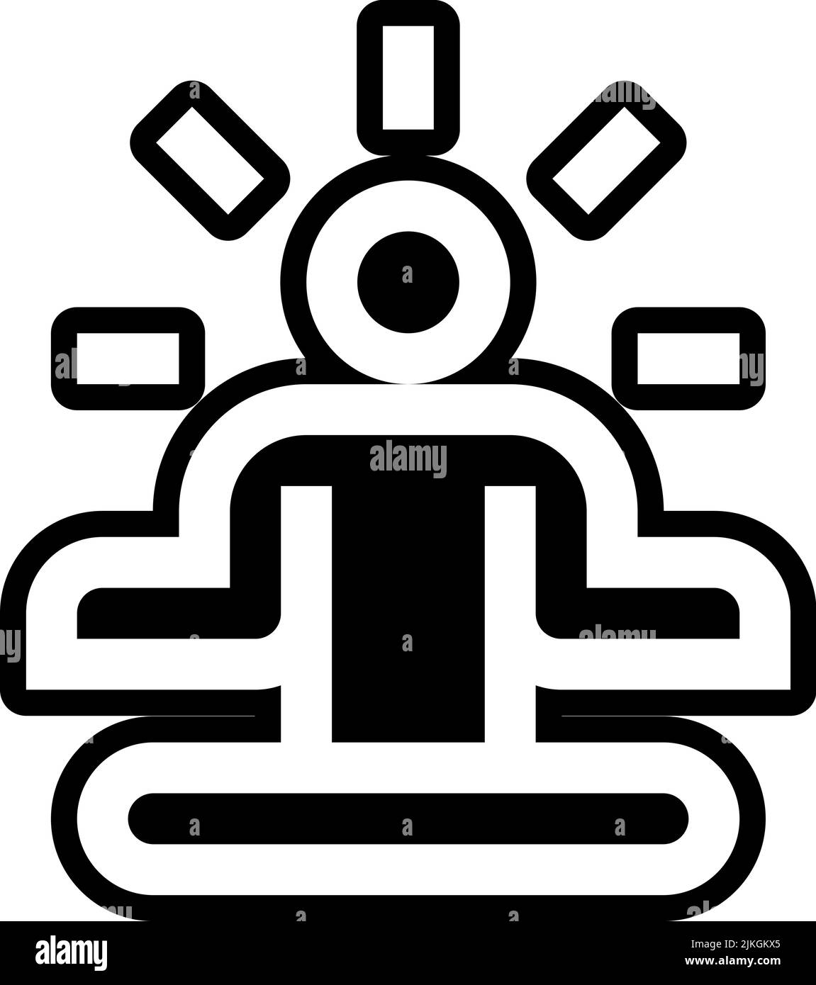 Self control black line Stock Vector Images - Alamy