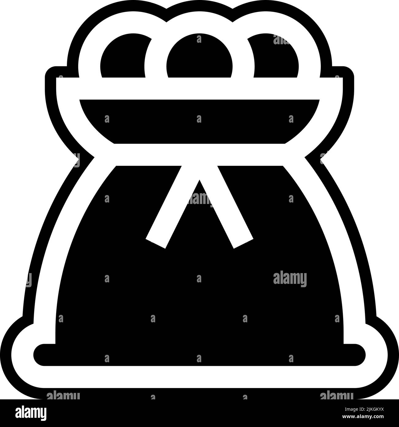 money bag icon black vector illustration Stock Vector Image & Art - Alamy