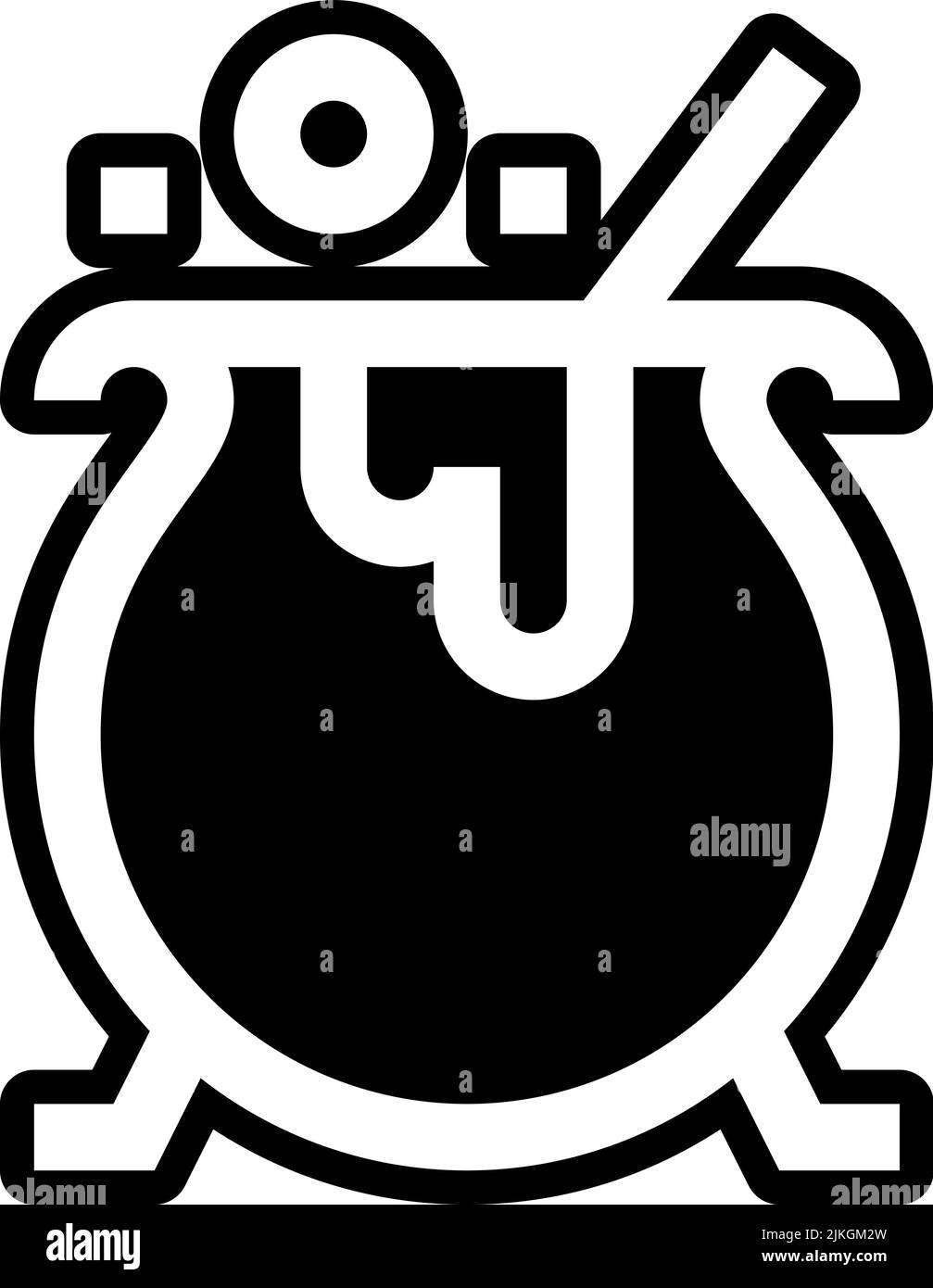 cauldron icon black vector illustration Stock Vector Image & Art - Alamy