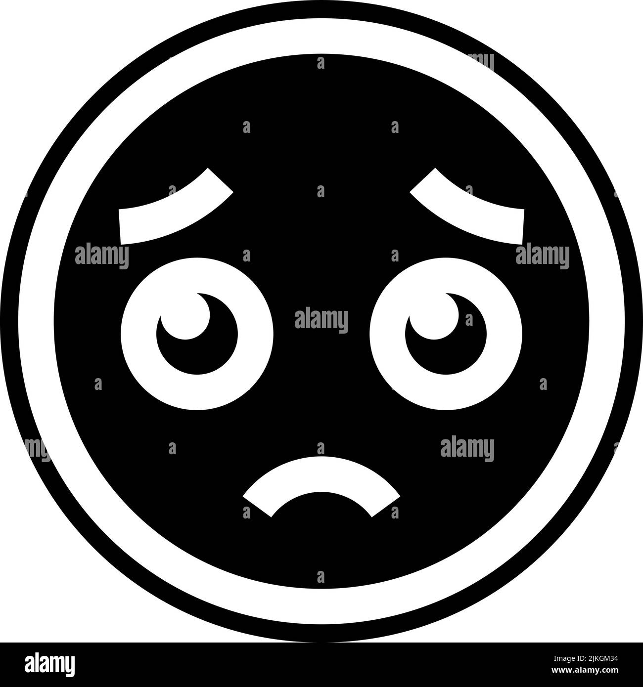 sad icon black vector illustration Stock Vector Image & Art - Alamy