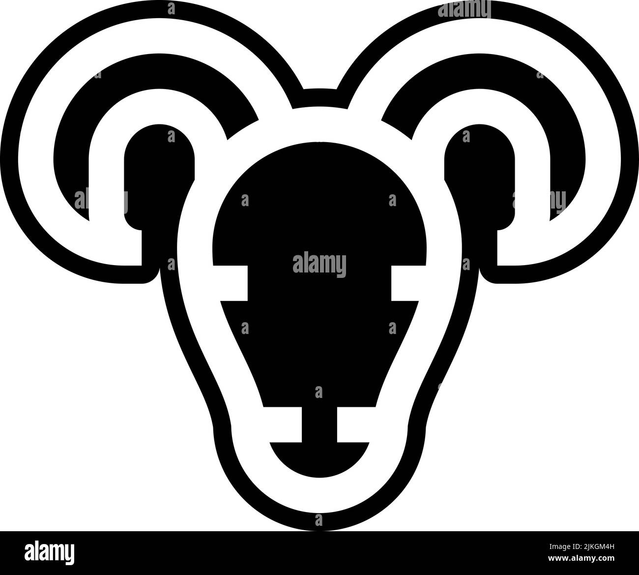 ram icon black vector illustration Stock Vector Image & Art - Alamy
