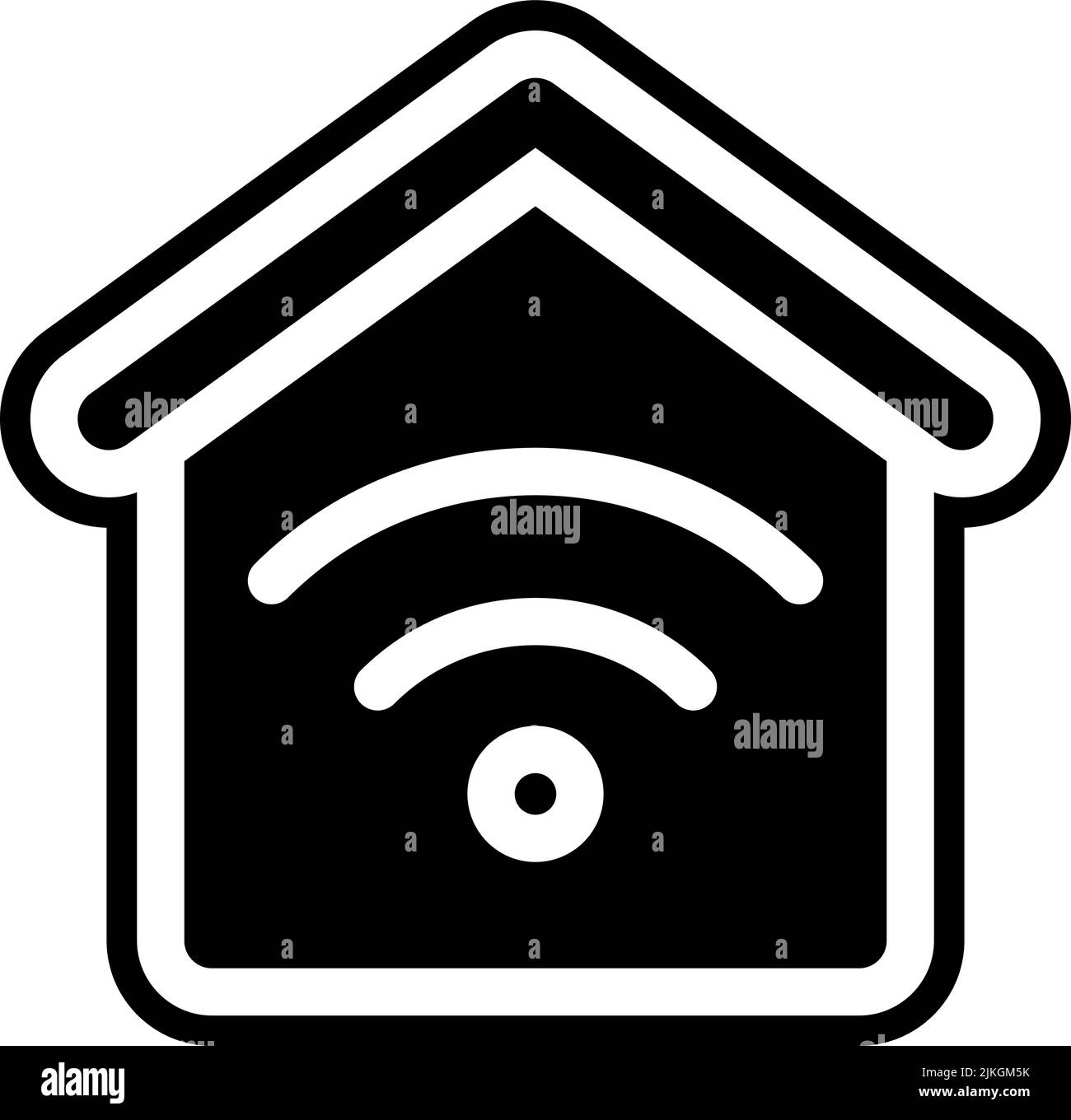 smart home icon black vector illustration Stock Vector Image & Art - Alamy