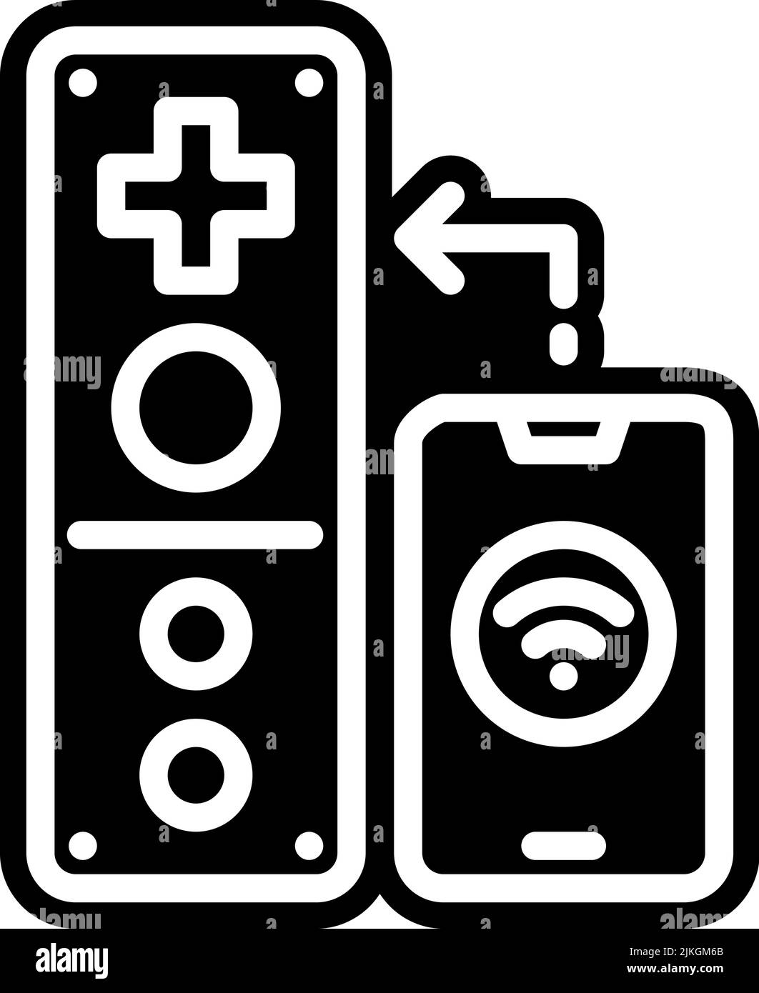 remote control icon black vector illustration Stock Vector Image & Art ...