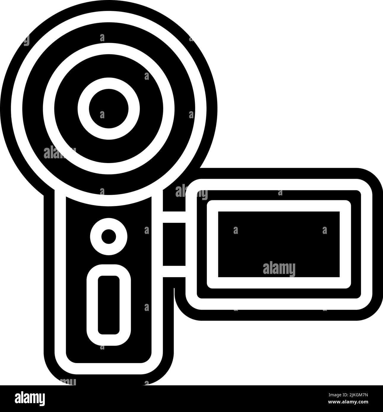 video camera icon black vector illustration Stock Vector Image & Art ...