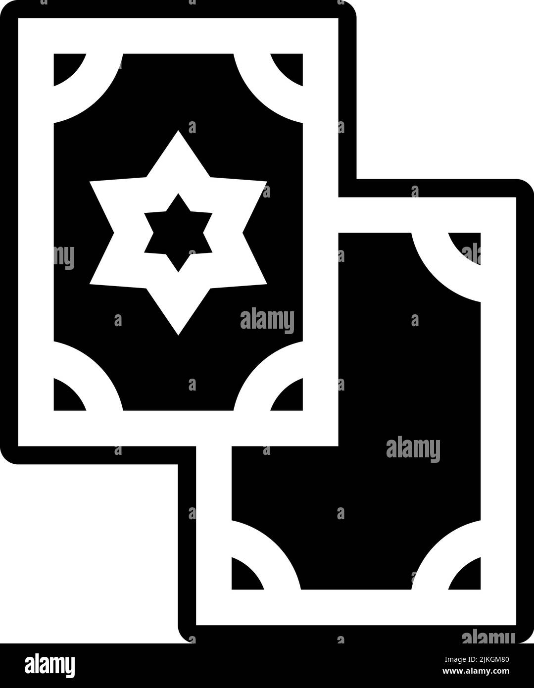 tarot card icon black vector illustration Stock Vector Image & Art - Alamy