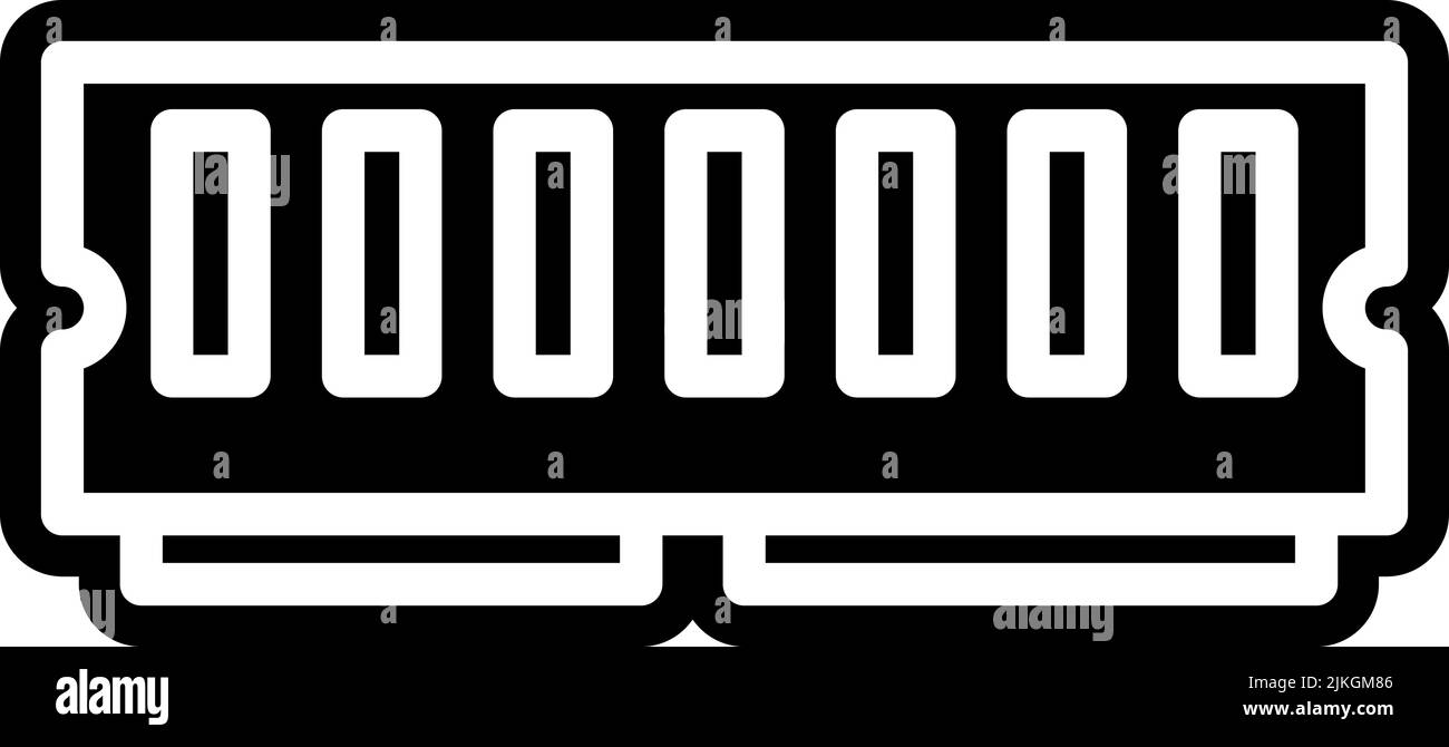 ram memory icon black vector illustration Stock Vector Image & Art - Alamy