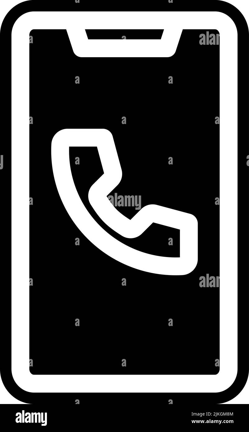 smartphone icon black vector illustration Stock Vector Image & Art - Alamy