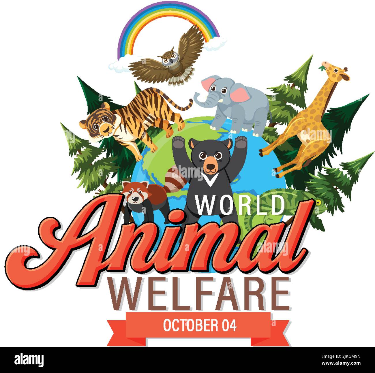 World Animal Welfare Day Poster illustration Stock Vector Image & Art ...