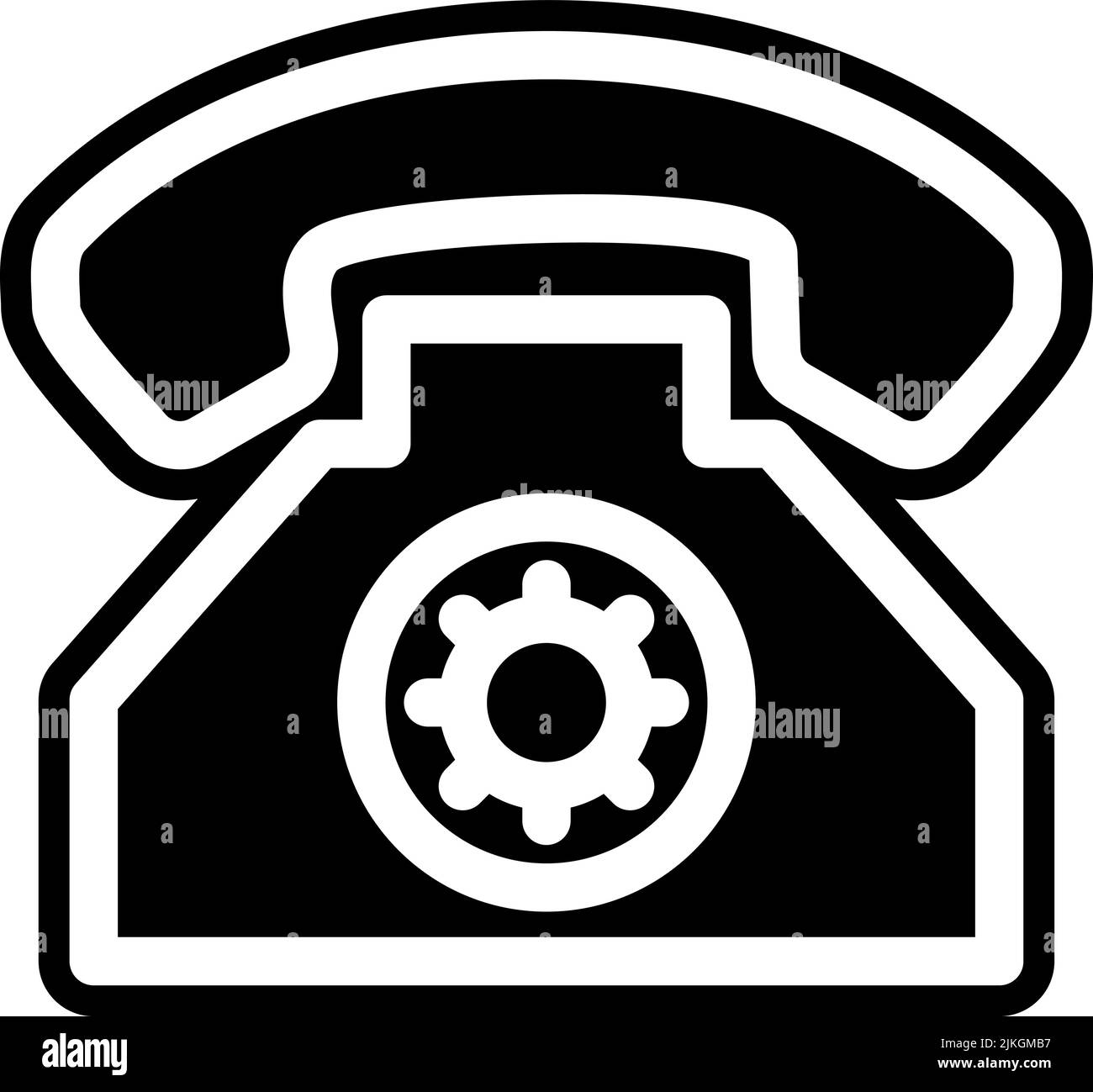 telephone icon black vector illustration Stock Vector Image & Art - Alamy
