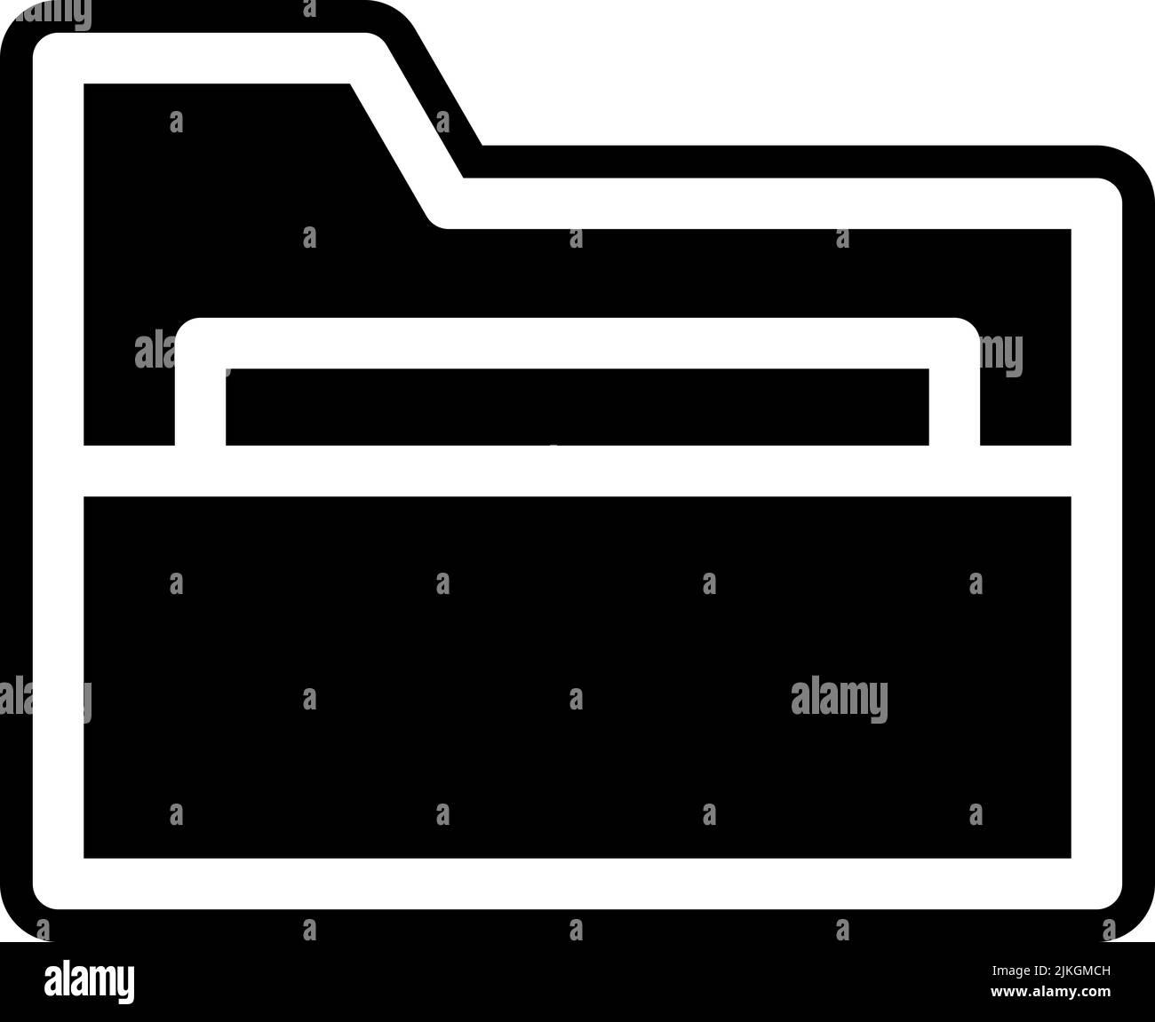 folder icon black vector illustration Stock Vector Image & Art - Alamy