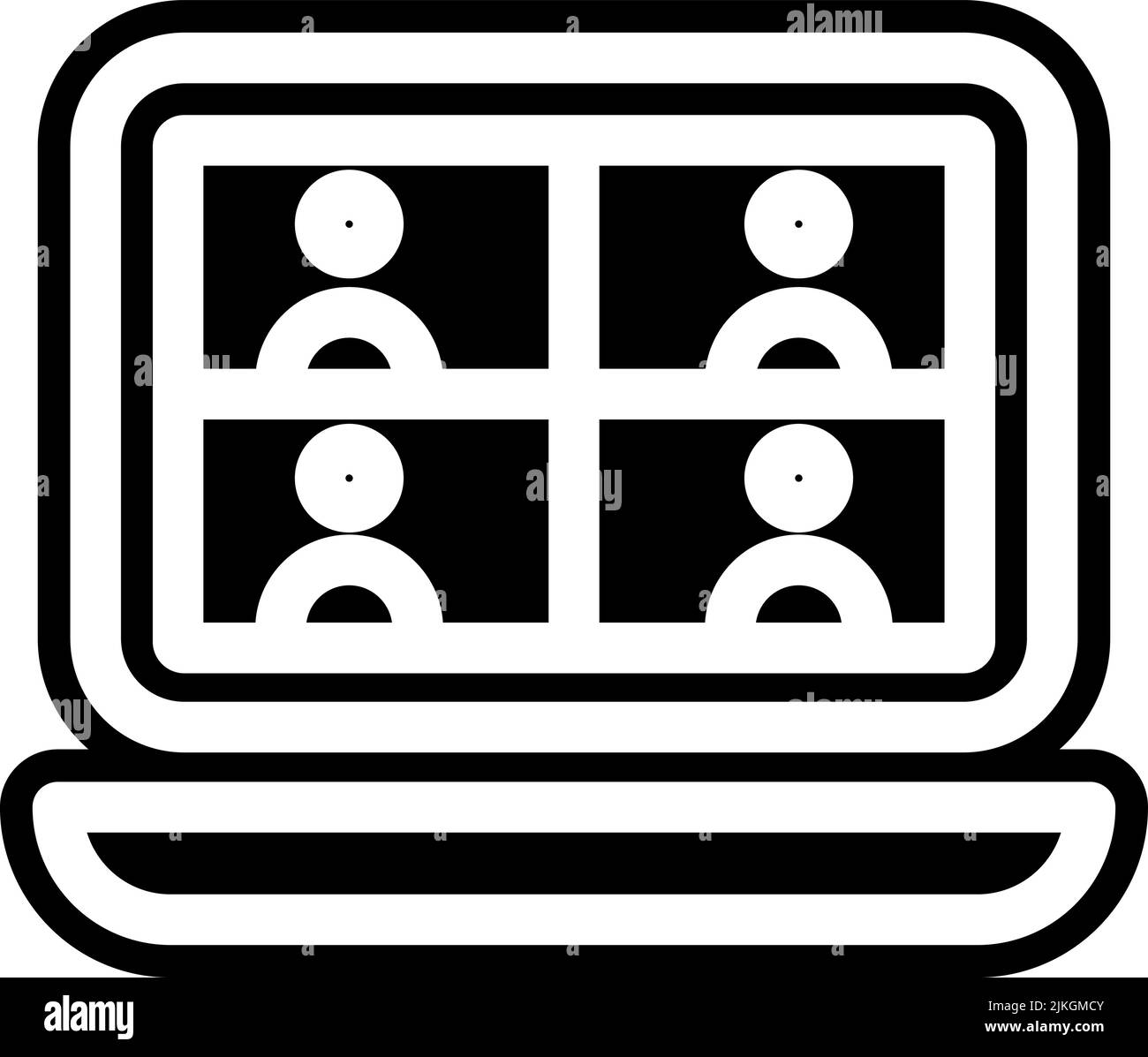 Video call black woman Black and White Stock Photos & Images - Alamy