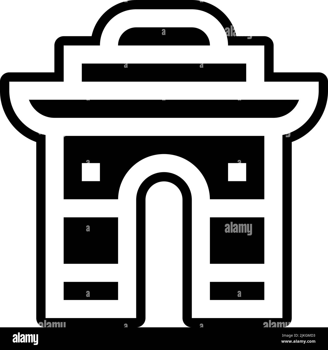 india gate icon black vector illustration Stock Vector Image & Art - Alamy