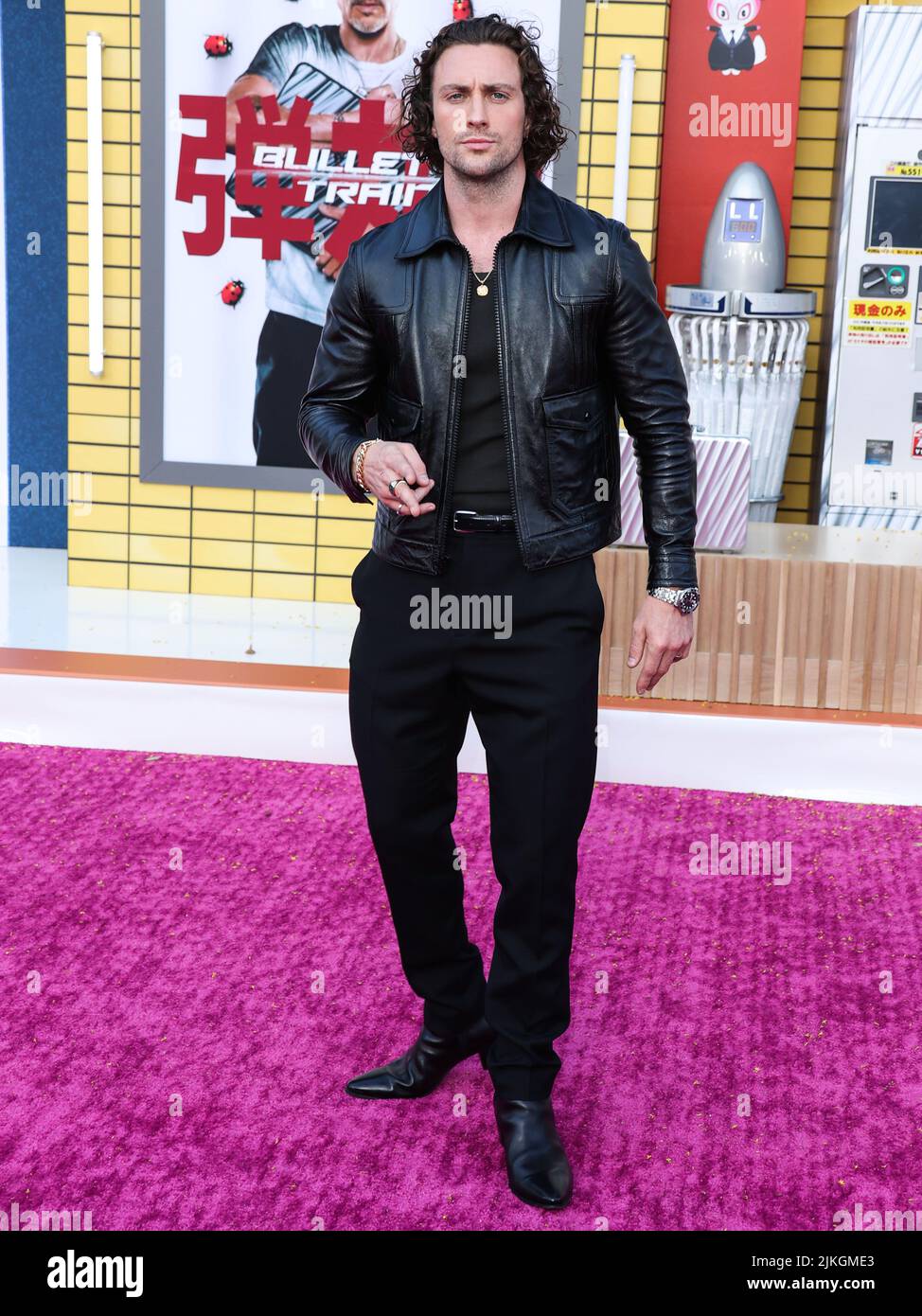 WESTWOOD, LOS ANGELES, CALIFORNIA, USA - AUGUST 01: English actor Aaron ...