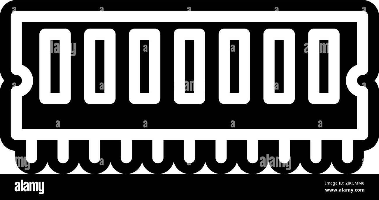 ram memory icon black vector illustration Stock Vector Image & Art - Alamy