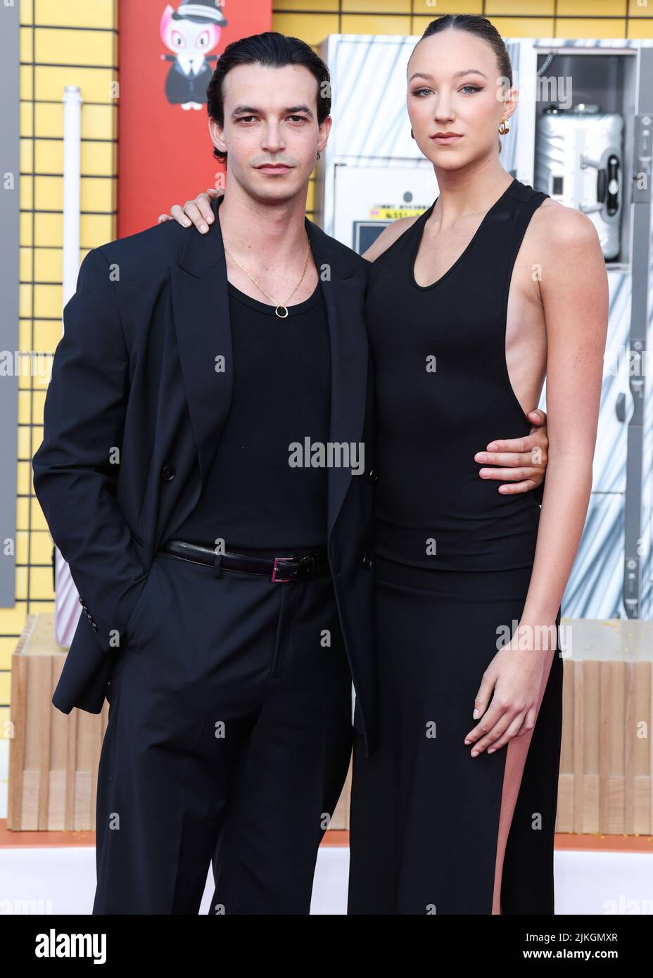 WESTWOOD, LOS ANGELES, CALIFORNIA, USA - AUGUST 01: Bryan Pearn and Ava Michelle arrive at the ...