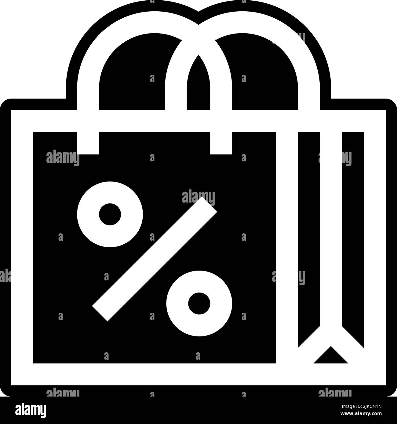shopping bag icon black vector illustration Stock Vector Image & Art ...