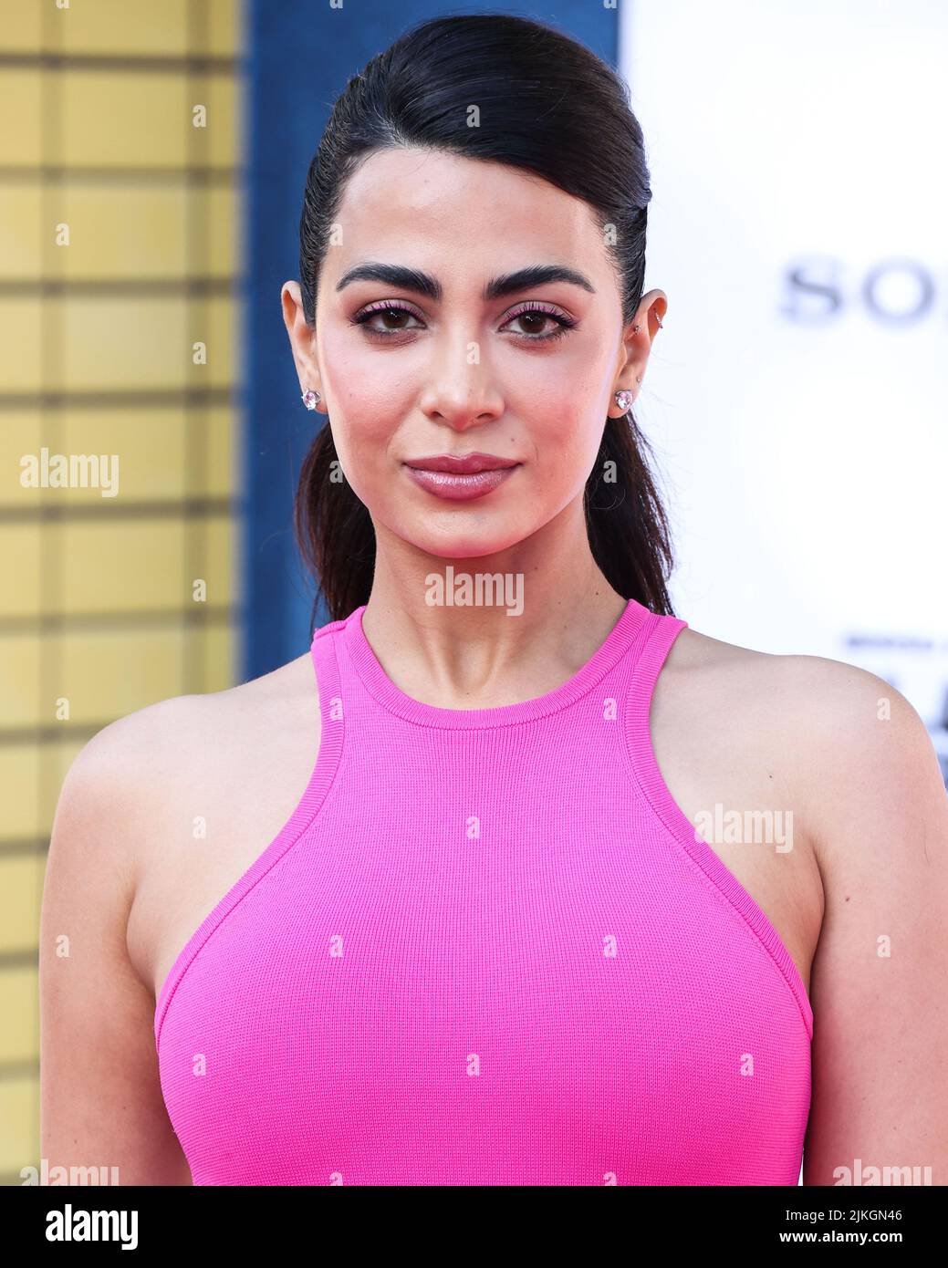 WESTWOOD, LOS ANGELES, CALIFORNIA, USA - AUGUST 01: Emeraude Toubia ...