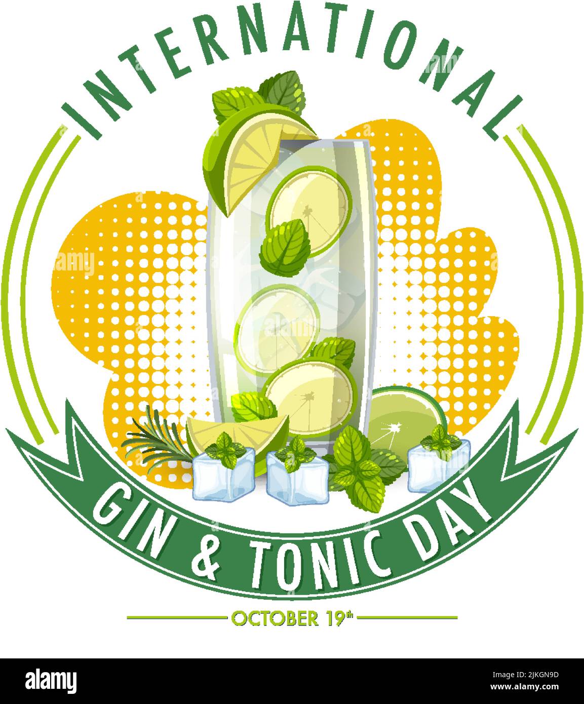 International Gin and Tonic Day Banner illustration Stock Vector Image ...