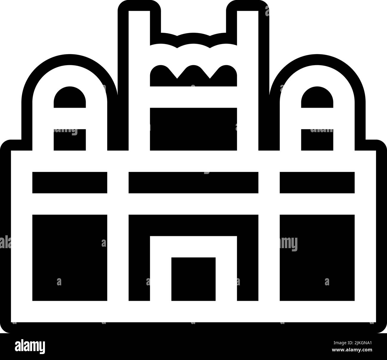 Landmarks symbols vector illustration Black and White Stock Photos ...