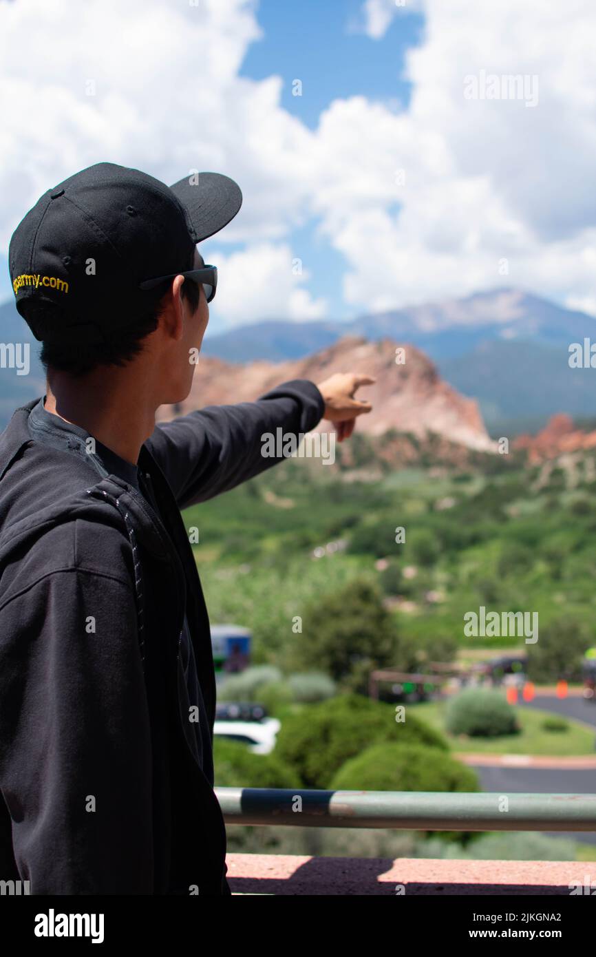 Exploring the Mountain Stock Photo - Alamy