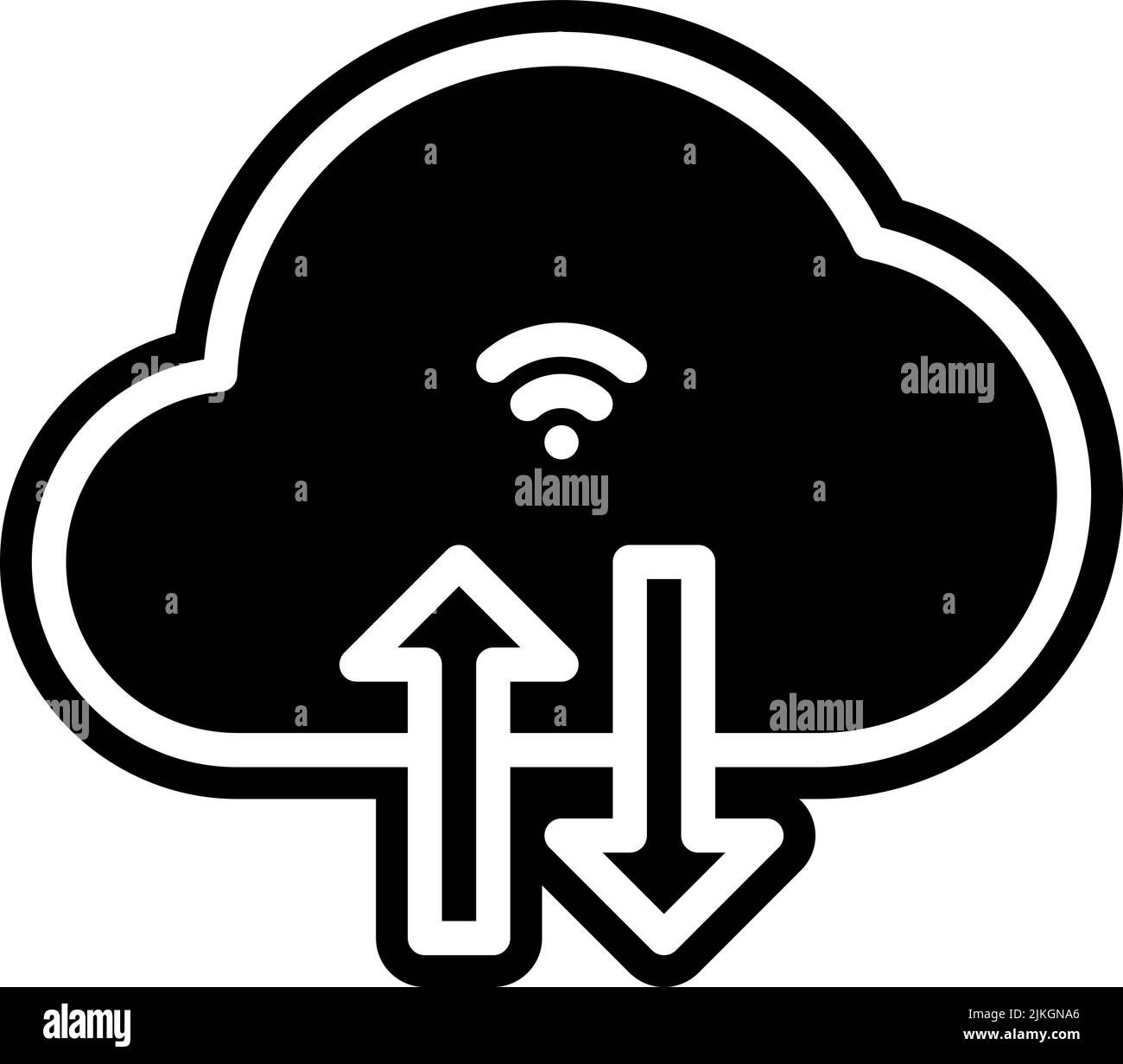 cloud icon black vector illustration Stock Vector Image & Art - Alamy