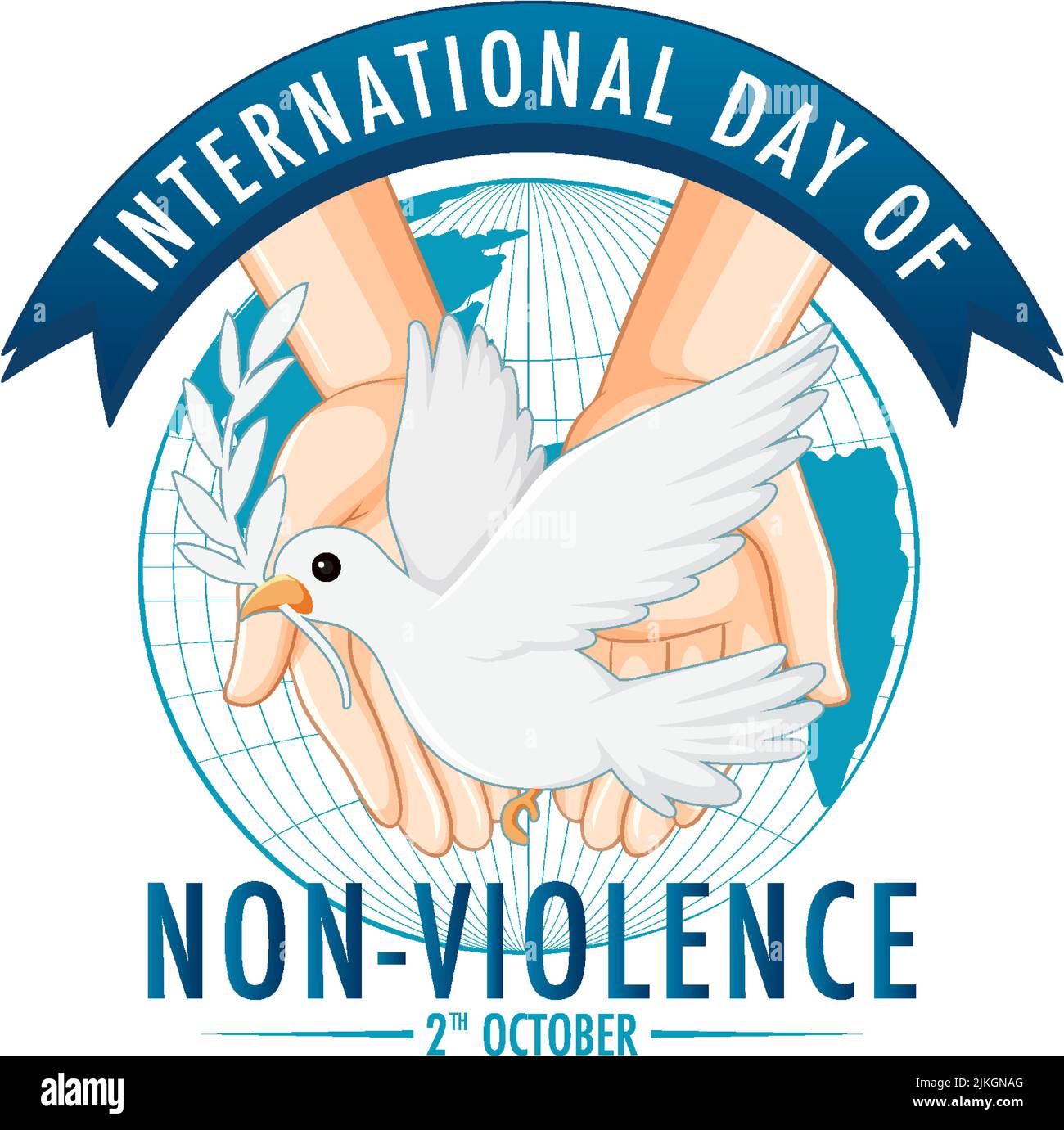 International Day of Non Violence Poster illustration Stock Vector ...