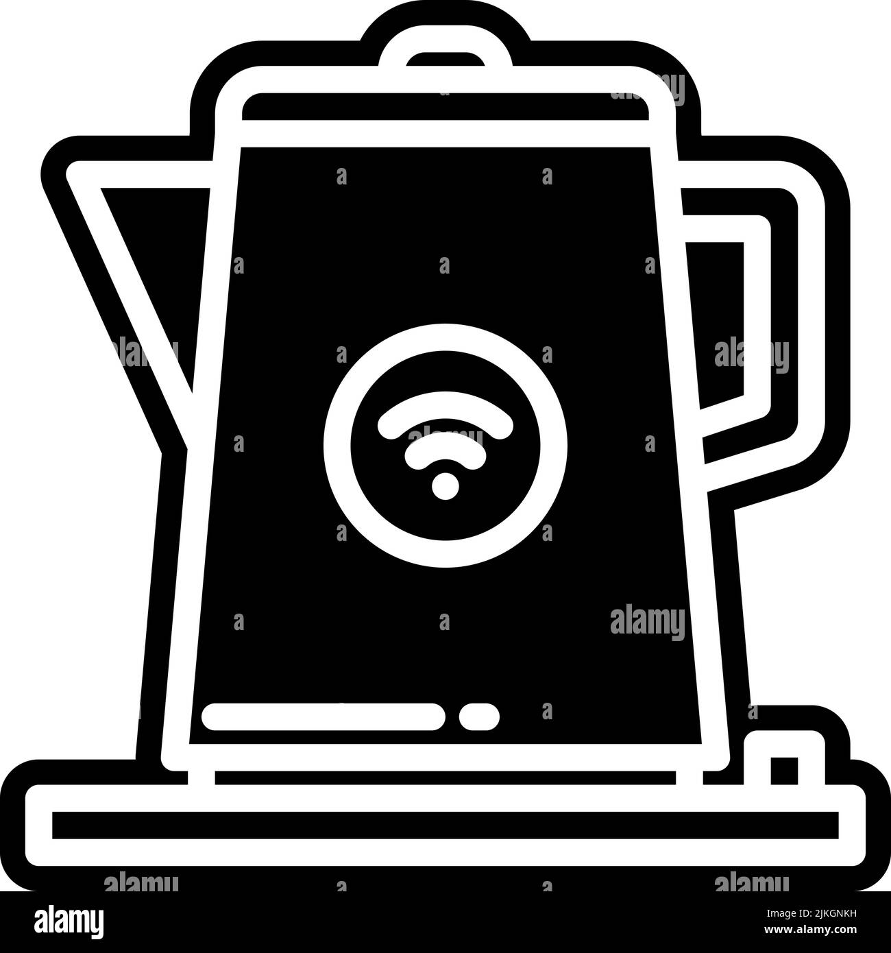 kettle icon black vector illustration Stock Vector Image & Art - Alamy