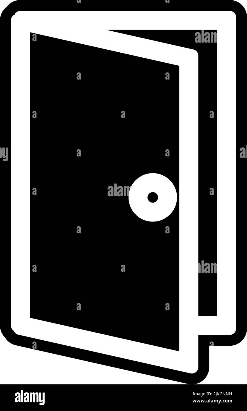 door icon black vector illustration Stock Vector Image & Art - Alamy