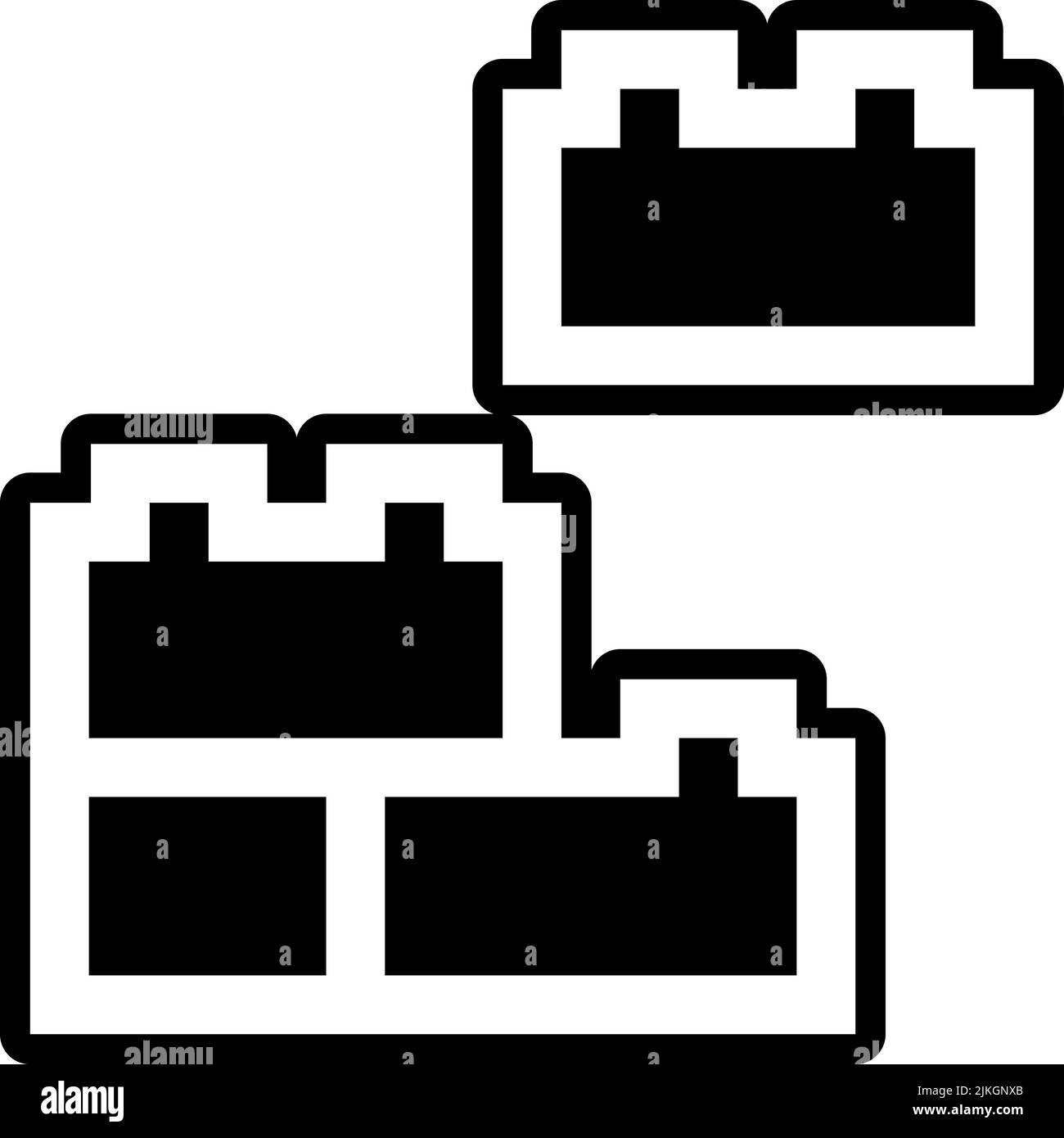 blocks icon black vector illustration Stock Vector Image & Art - Alamy