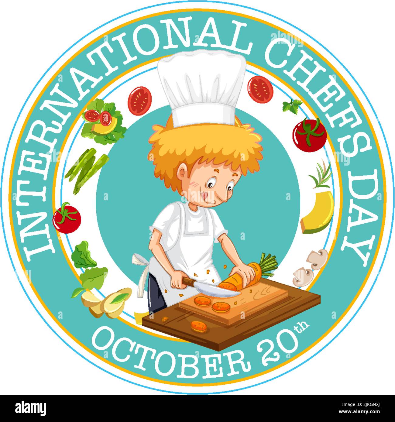 International Chef Day Poster Design illustration Stock Vector Image ...
