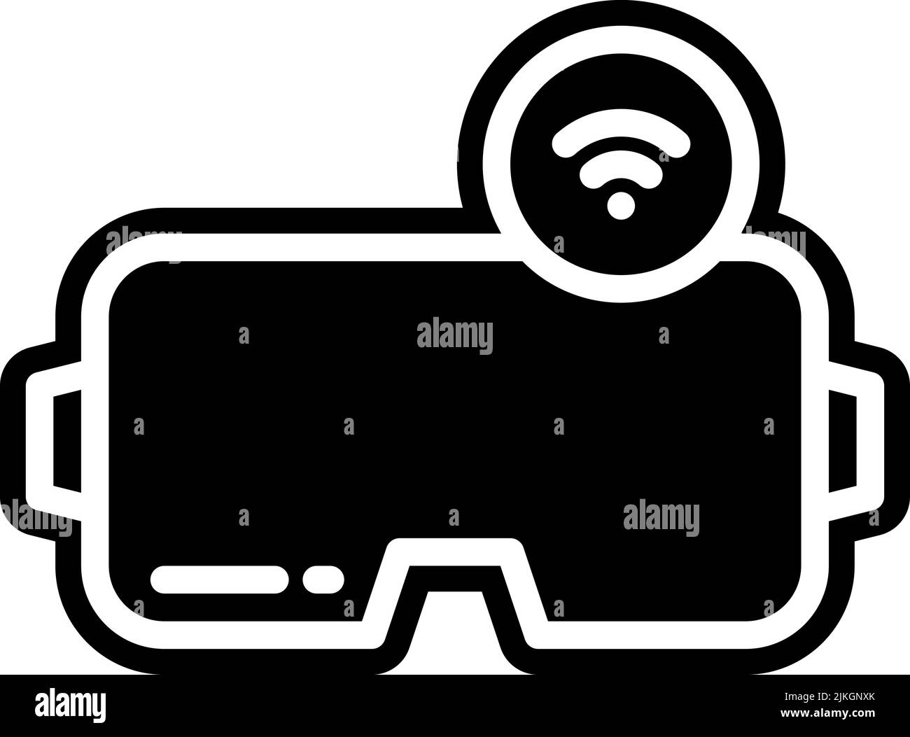 vr glasses icon black vector illustration Stock Vector Image & Art - Alamy