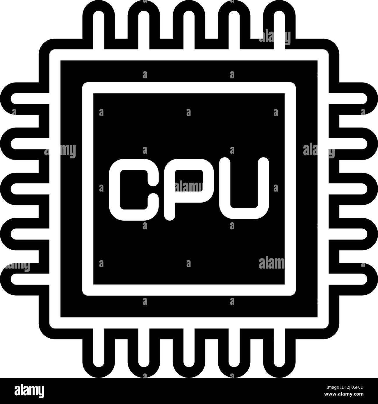 cpu tower icon black vector illustration Stock Vector Image & Art - Alamy