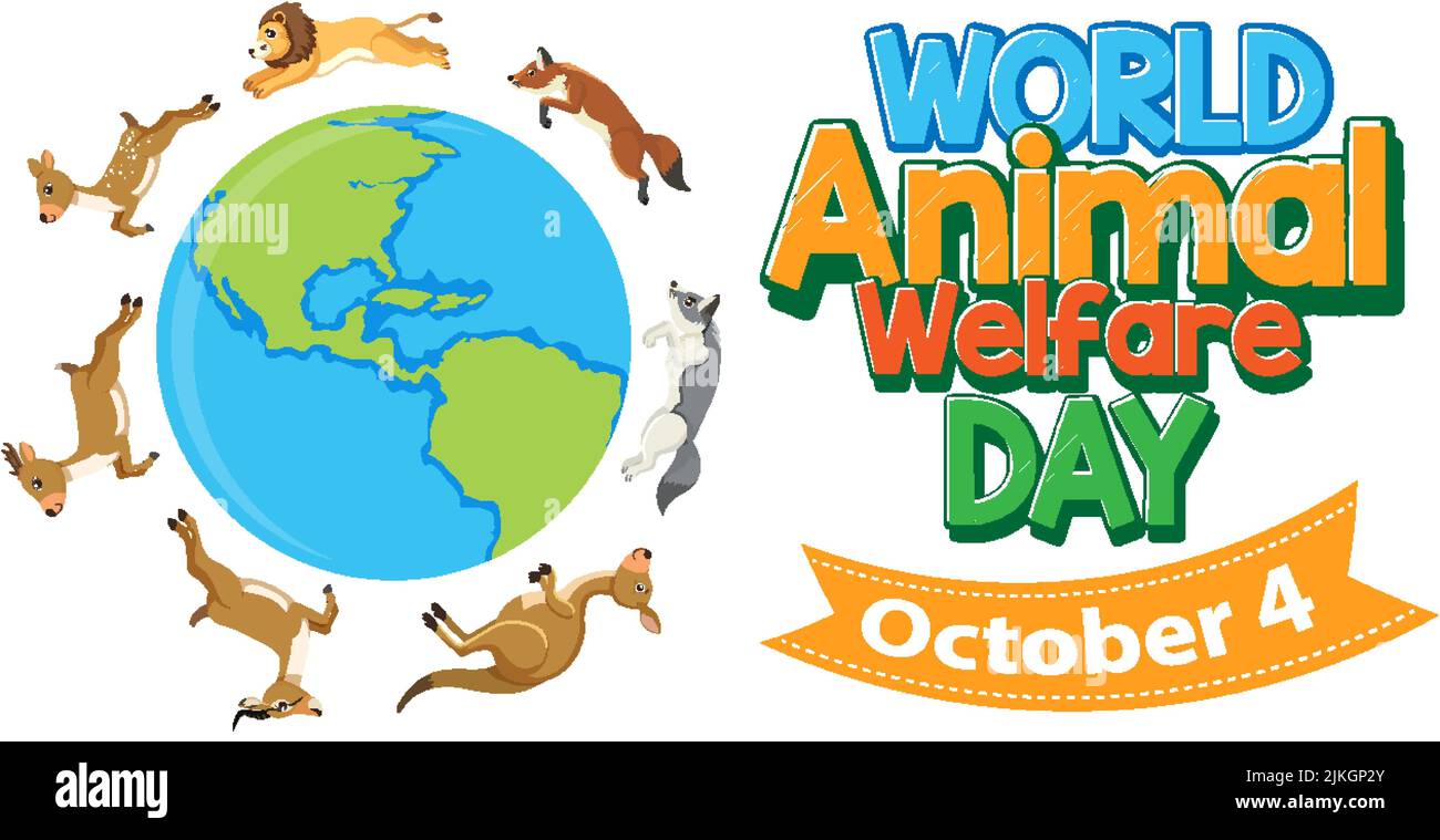 World Animal Welfare Day October 4 illustration Stock Vector Image ...