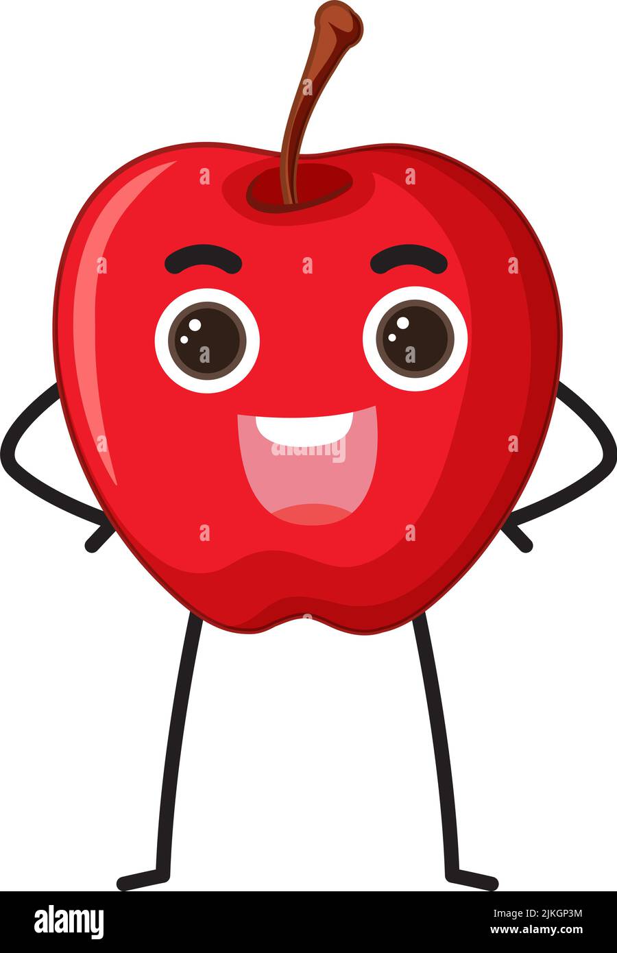 Red apple cartoon character illustration Stock Vector Image & Art - Alamy