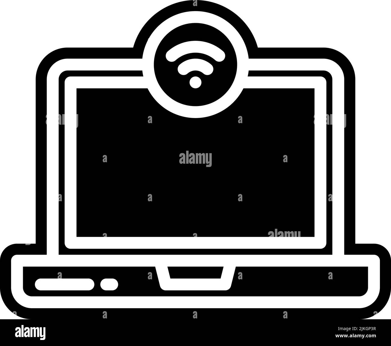 laptop icon black vector illustration Stock Vector Image & Art - Alamy