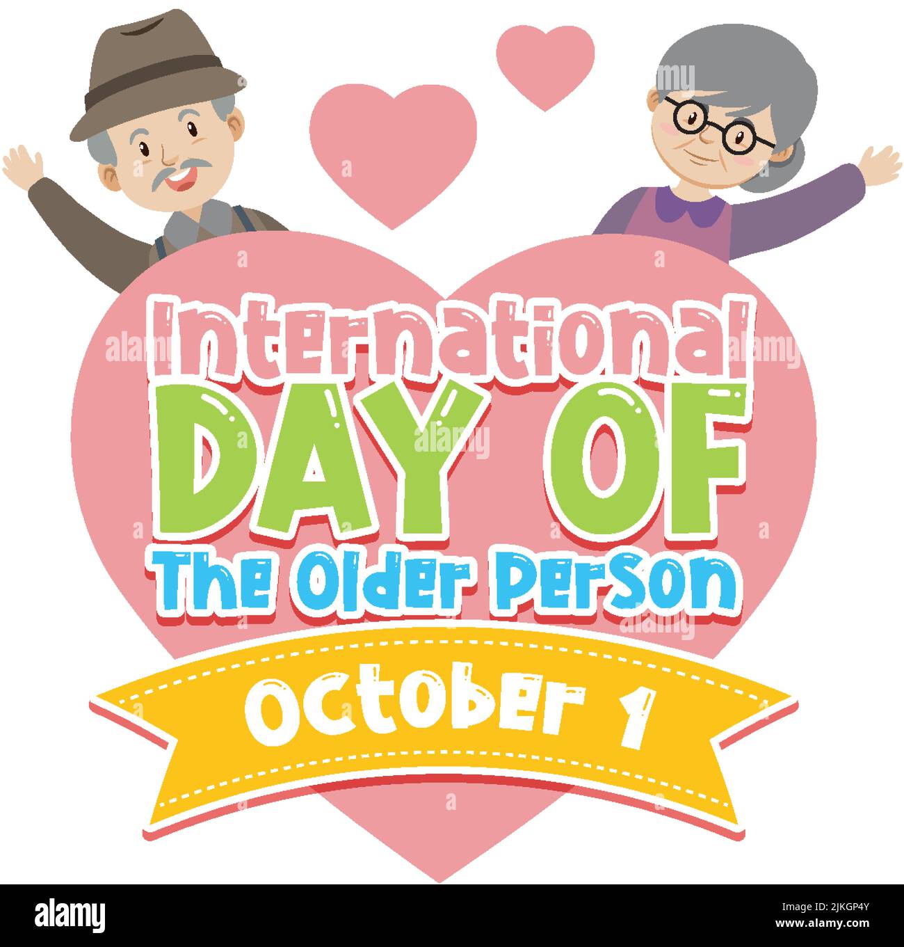International Day for Older Person Poster Template illustration Stock ...