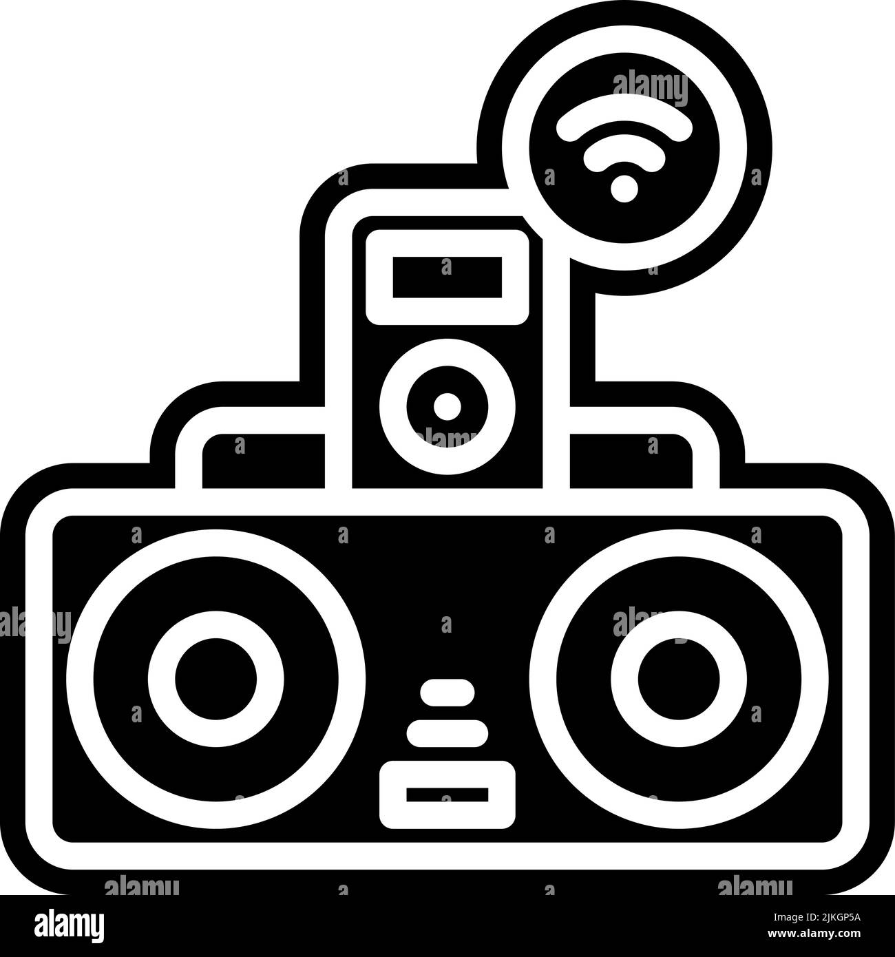 music player icon black vector illustration Stock Vector Image & Art ...