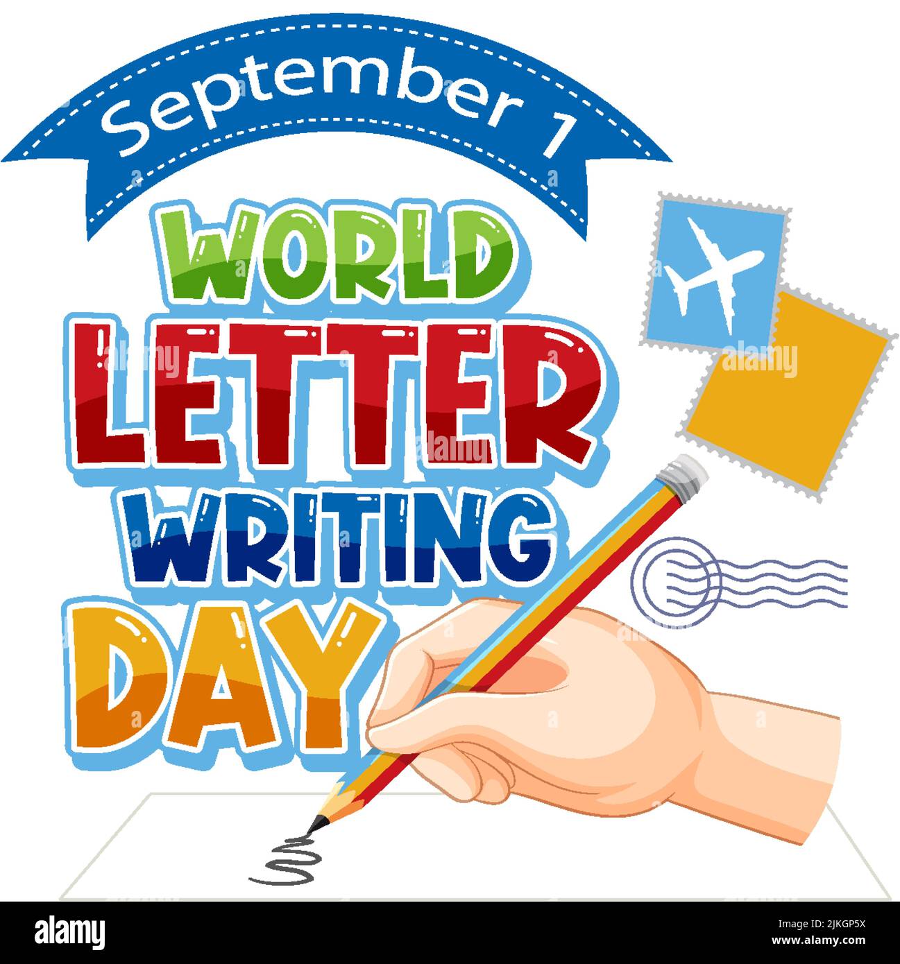 World Letter Writing Day Banner Design illustration Stock Vector Image ...