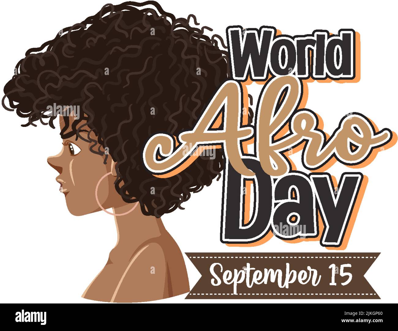 World Afro Day September 15 Banner Design illustration Stock Vector ...