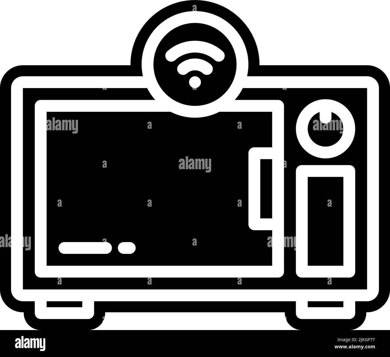 microwave icon black vector illustration Stock Vector Image & Art - Alamy