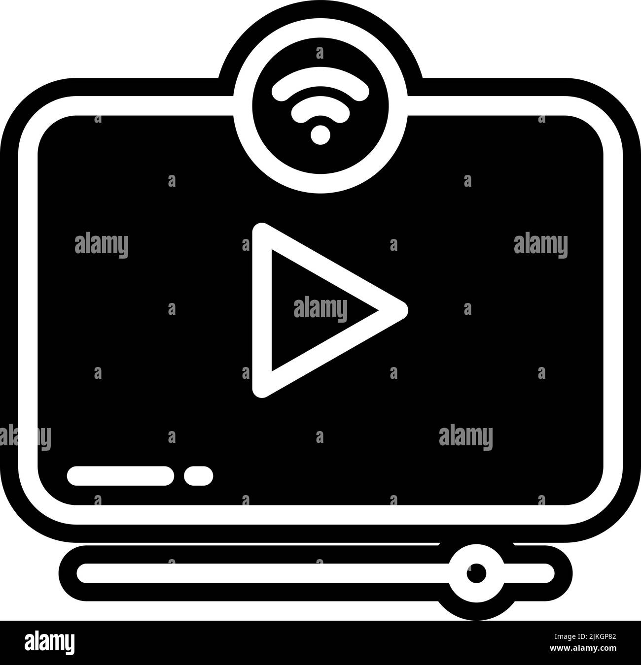 video player icon black vector illustration Stock Vector Image & Art ...