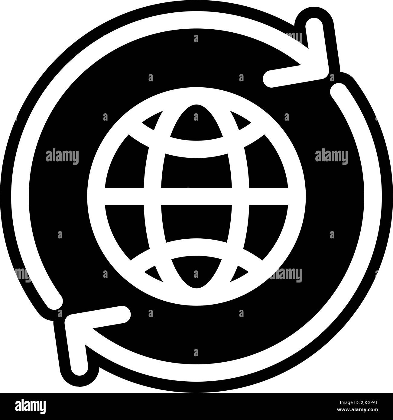 sync icon black vector illustration Stock Vector Image & Art - Alamy