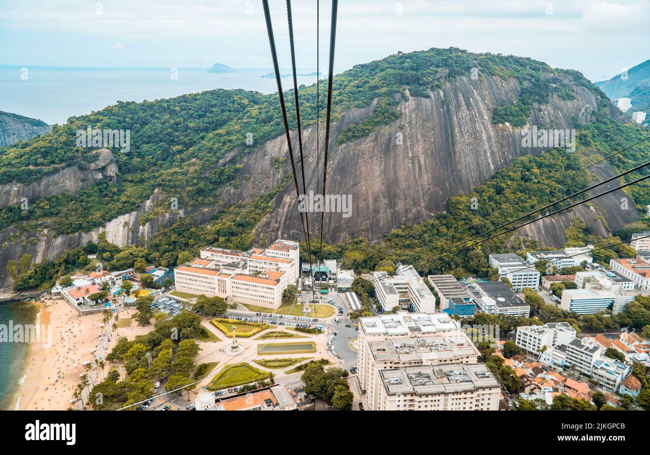 An aerial view of central Rio from the Sugarloaf Mountain viewpoint ...