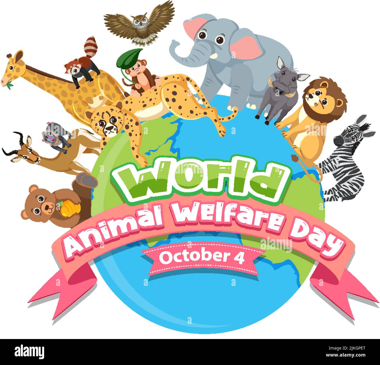 World Animal Welfare Day October 4 illustration Stock Vector Image ...