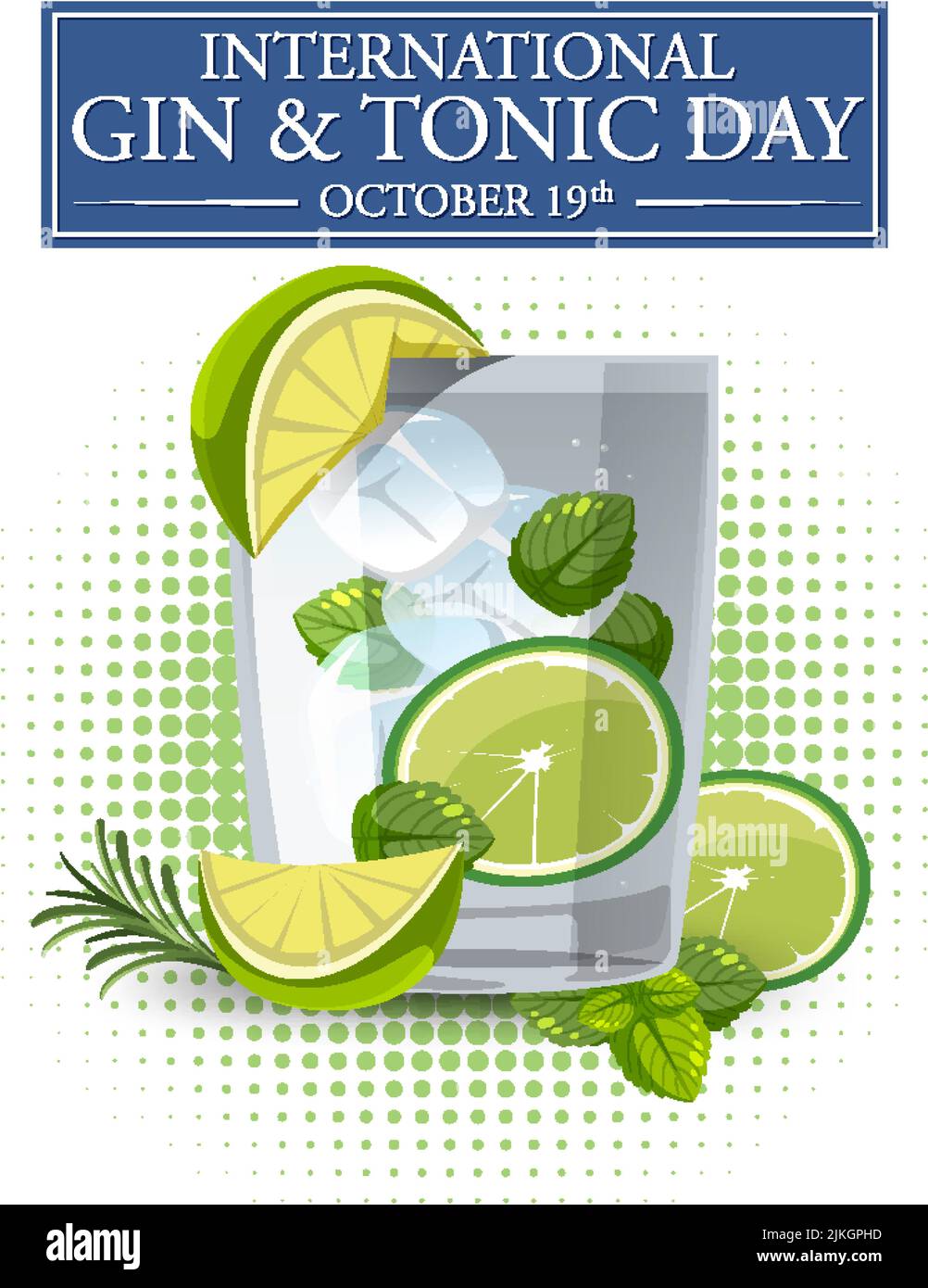 International Gin and Tonic Day Banner illustration Stock Vector Image ...