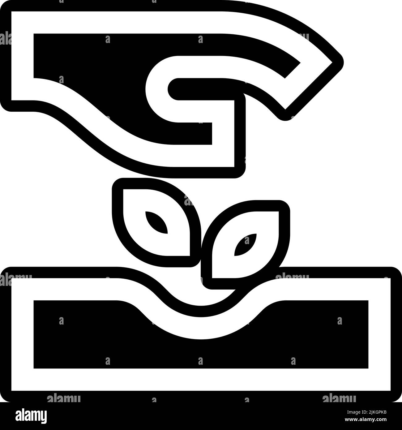 planting icon black vector illustration Stock Vector Image & Art - Alamy