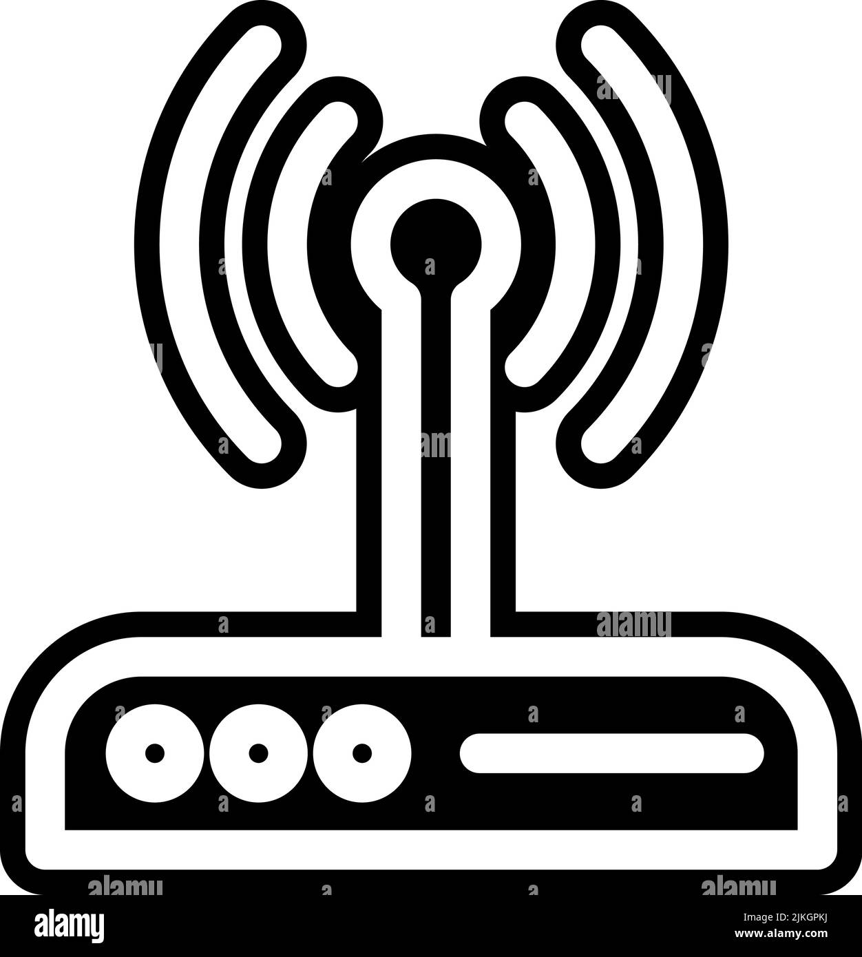 wireless router icon black vector illustration Stock Vector Image & Art ...